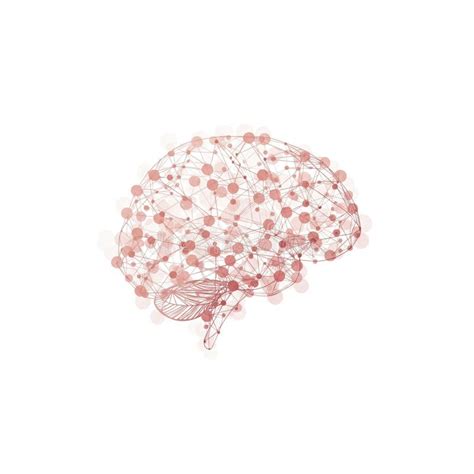 Intricate Illustration Of A Human Brain Pattern Comprised Of Interconnected Nodes And Stock