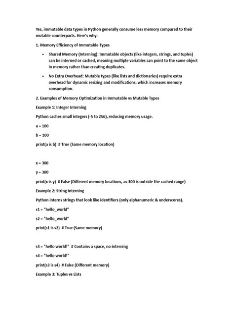 Do Immutable Datatypes Consumes Less Memory Pdf String Computer Science Programming