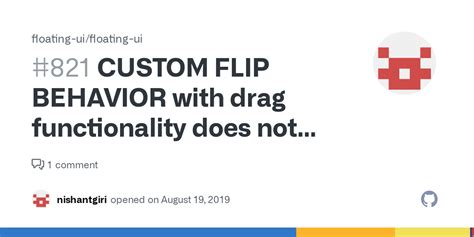 Custom Flip Behavior With Drag Functionality Does Not Work As Documented Issue Floating