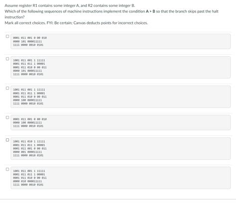 Solved Assume Register R1 Contains Some Integer A And R2