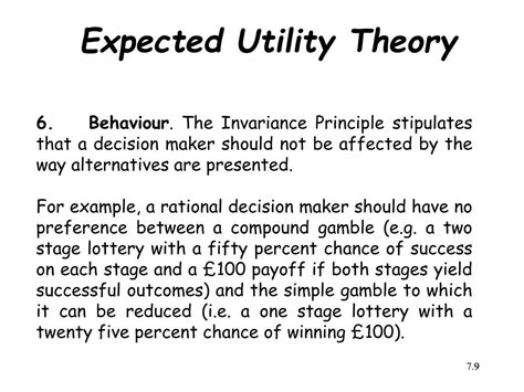 Ppt Expected Utility Theory Powerpoint Presentation Free Download