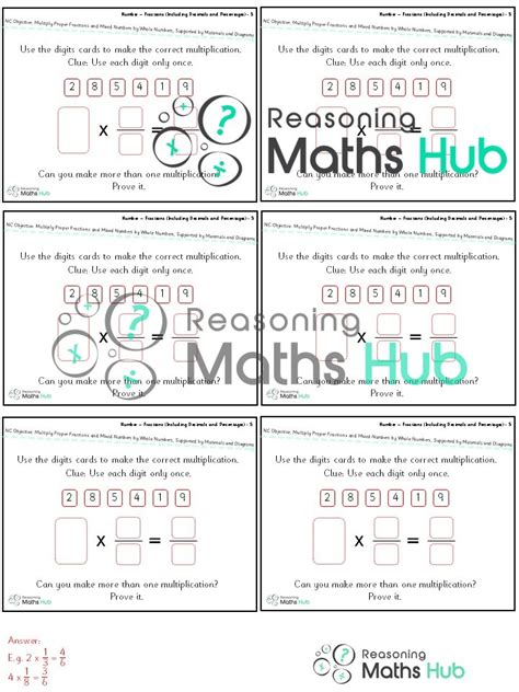Multiply Proper Fractions And Mixed Numbers By Whole Numbers Master