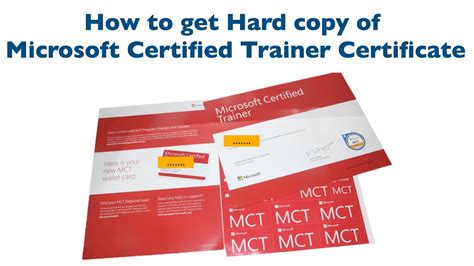 How To Get Hard Copy Of Microsoft Certified Trainer Certificate Step