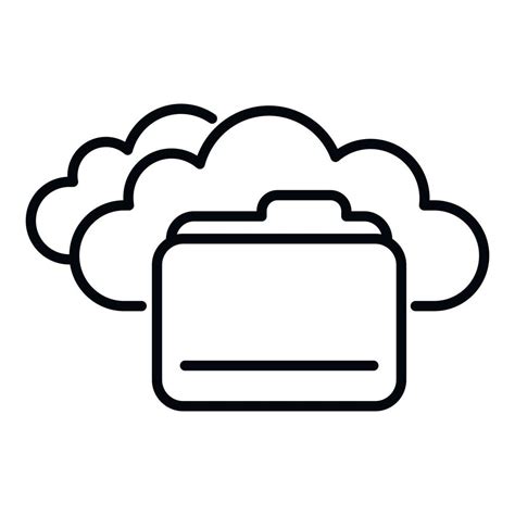 File Folder Icon Outline Vector Data Cloud 17325836 Vector Art At Vecteezy