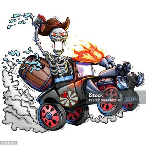 해골 그리고 자동차입니다 두개골 그리고 트럭 절연입니다 빈티지 초상화 작품입니다 속도에 대한 스톡 벡터 아트 및 기타 이미지 속도 아이 T 셔츠 Istock