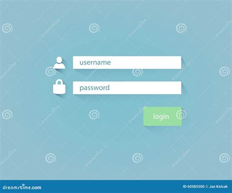 Modern Login Form Stock Vector Illustration Of Creative 60585500