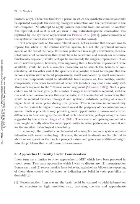 A Framework For Approaches To Transfer Of Mind Substrate Pdf