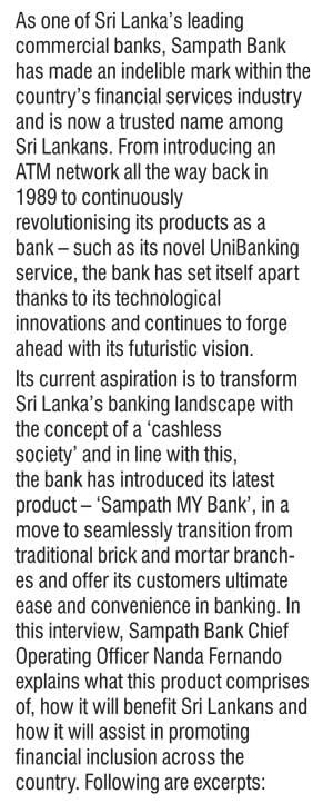 Sampath Bank Introduces Innovative Sampath MY Bank Account Daily FT