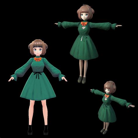 Cartoon Girl Wearing Green Amazon De Higurashi No Naku Koro Ni