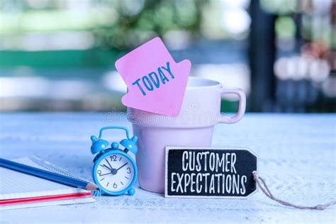 Writing Displaying Text Customer Expectations Word Written On Benefits