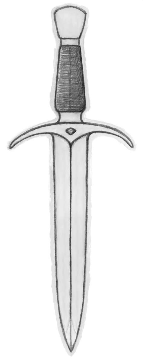 Dagger Drawing Realistic Drawing Skill