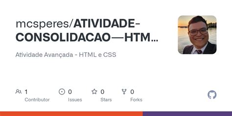 Github Mcsperesatividade Consolidacao Html E Css Alura