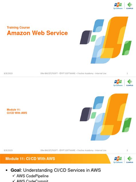 Training Aws Module 11 Cicd With Aws Pdf Software Technology Development