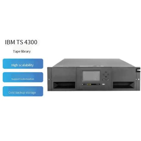 IBM TS4300 Tape Library Main Enclosure Secure Long Term Data Storage 2 LTO 8 Half Height Drives