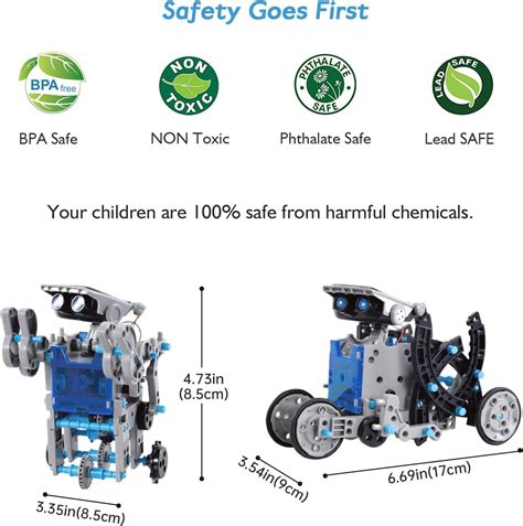 Acelife Stem Solar Robot Toy 12 In 1 Educational Science Kit Diy Building Toy Construction