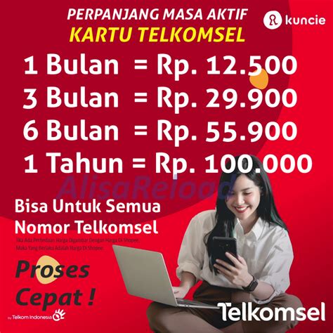 Jual Perpanjang Masa Aktif Kartu Telkomsel Bulan Shopee Indonesia