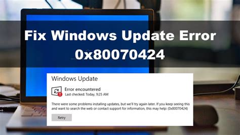 fix windows update error 0x80070424