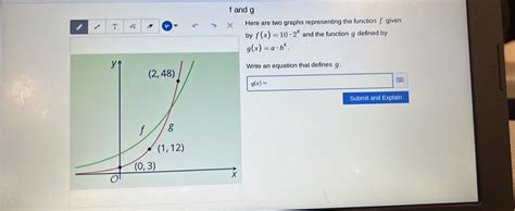F And G T Here Are Two Graphs Representing The Function F Given By Fx