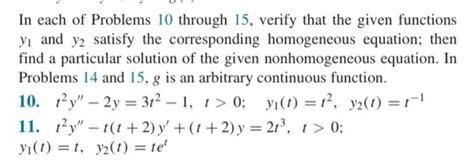 Solved In Each Of Problems 10 Through 15 Verify That The Chegg Com