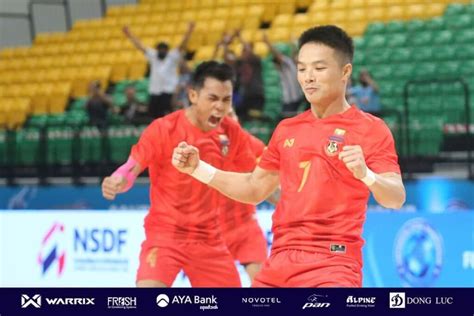 မြန်မာ့လက်ရွေးစင် ဖူဆယ်အသင်း ဆော်လမွန်ကျွန်းစု အသင်းကို ၆ ဂိုး ၂ ဂိုးဖ