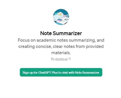 Studyx Custom Gpts Update Note Summarizer 🌟 Rstudyxoffical