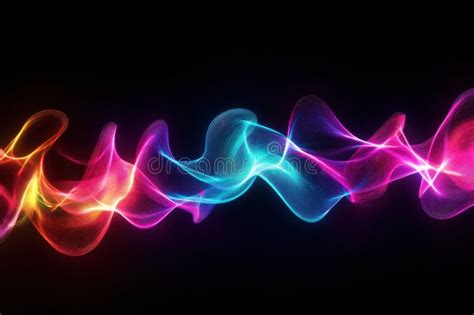 Colorful Wave Patterns Creating A Vibrant Visual Experience In Digital Art Stock Illustration