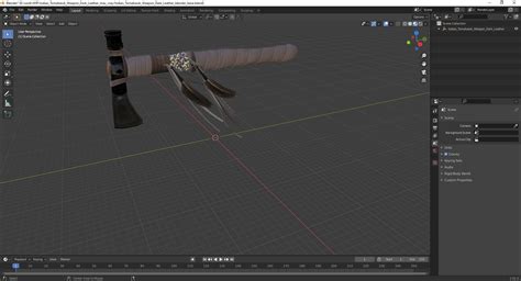 Tomahawk Weapon Dark Leather 3d Model 39 Max 3ds Blend C4d Fbx Ma Lxo Obj Free3d