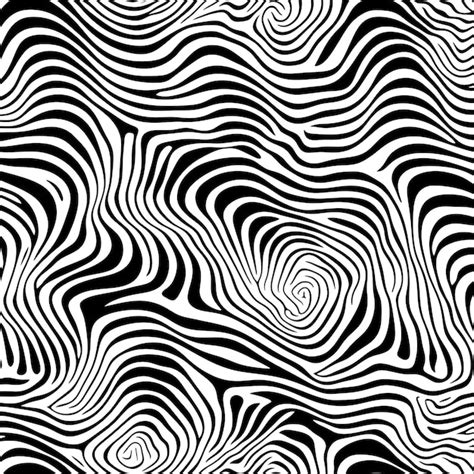 Abstract Black And White Waves With A Spiral Design Premium Ai Generated Image