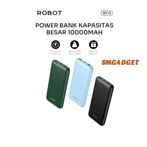 Jual Robot Rt12 Powerbank Power Bank 10000mah Dual Slim Shopee Indonesia