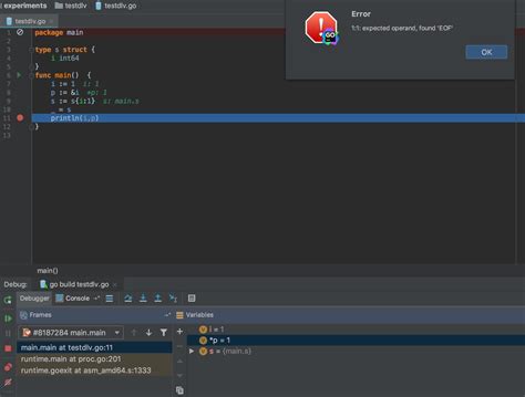 Delve Can Not Interpret Correctly The Expression Sent By Goland To
