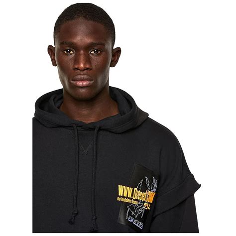 Diesel Ubber Hoodie Black Dressinn