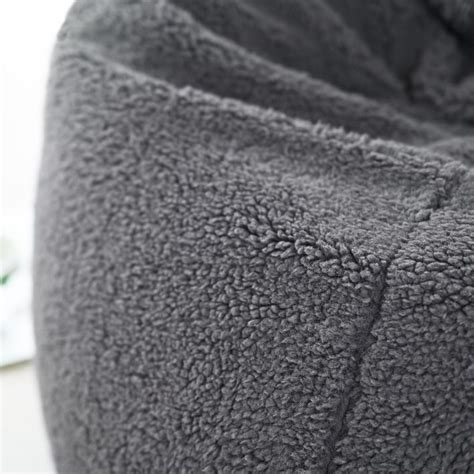Sherpa Charcoal Bean Bag Chair Pottery Barn Teen