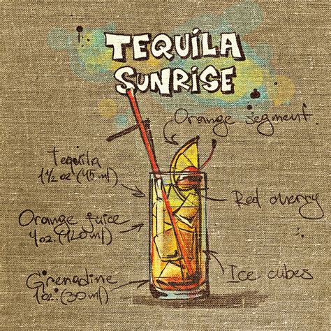 10개 이상 무료 데킬라 선라이즈 및 칵테일 일러스트레이션 Pixabay