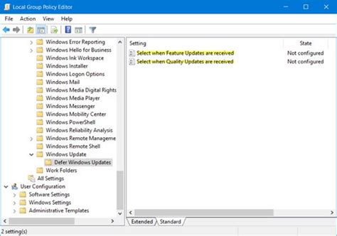How To Set The Period To Defer Upgrades Updates On Windows