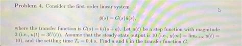 solved problem 4 consider the first order linear system