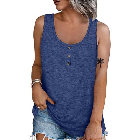 Tking Fashion Womens Summer Tank Tops Soft Sleeveless 2024 Basic Solid Color T Shirts Slim Round