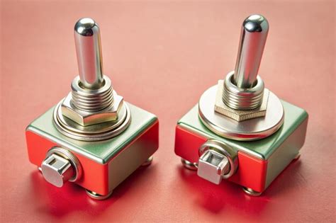 Premium Photo Realistic Toggle Switch Set For Onoff Positions