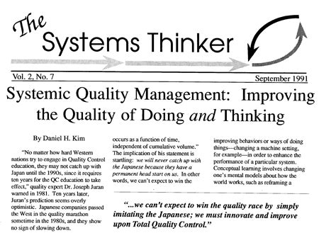 The Systems Thinker Tqm Implementation An Uphill Battle