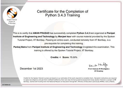 aman prasad on linkedin python programming coding certification