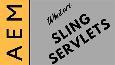 Introduction To Sling Servlets Youtube