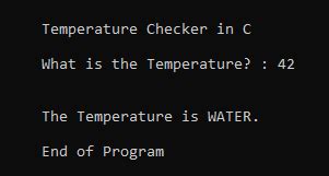 Free Programming Source Codes And Computer Programming Tutorials Temperature Checker In C