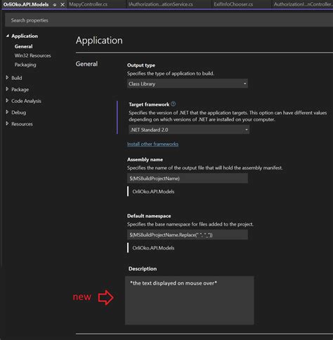 Show Tooltip With Project Description In Solution Explorer · Issue