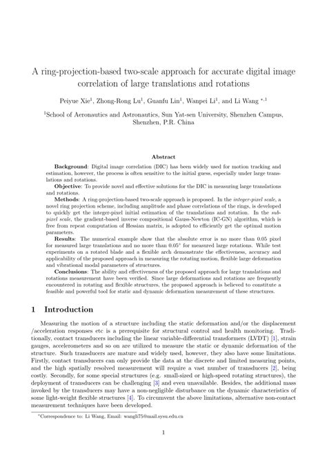 pdf a ring projection based two scale approach for accurate digital