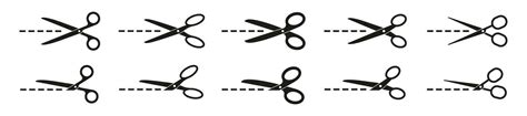 Scissors Icon Set Scissors With Cut Lines Vector Illustration Vector Art At Vecteezy