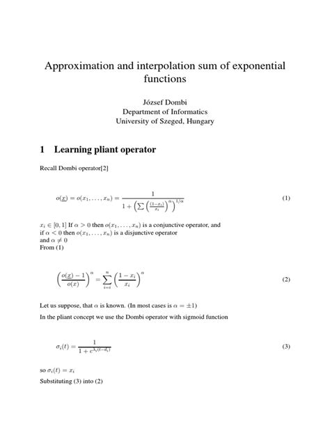 approximating sums of exponential functions using interpolation pdf elementary mathematics