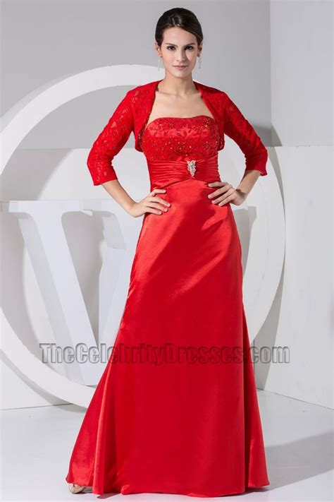 Elegant Red Strapless Formal Dress Prom Evening Dresses Thecelebritydresses