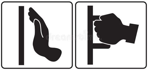 Pull Push Door Sign Stock Vector Illustration Of Pull 124695810