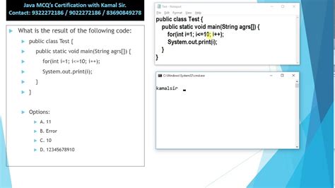 V1 For Statement Java Certification Ocja And Ocjp Multiple Choice