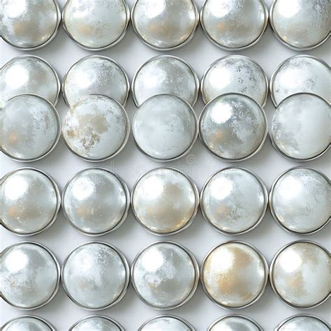 Metallic Circular Objects In Structured Arrangement Stock Image Image Of Pattern Glossy