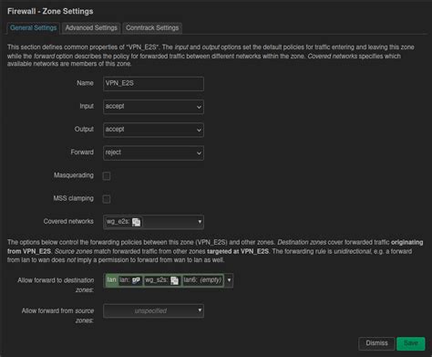 Wireguard Server In Seperate Firewall Zone Without Masquerading Network And Wireless
